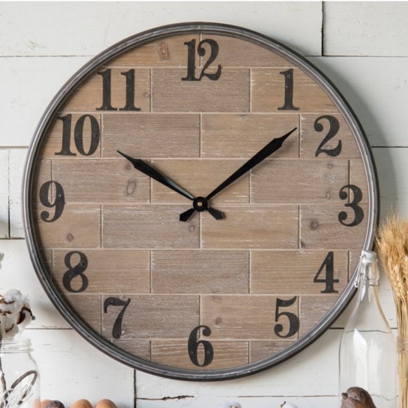 VIP Home & Garden | Wall Decor | Distressed Subway Wall Clock | Poshmark